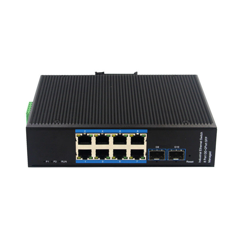 Managed Industrial Poe Switch 8 Port 802.3ad LACP ERPS 8 POE Port 2 SFP ...
